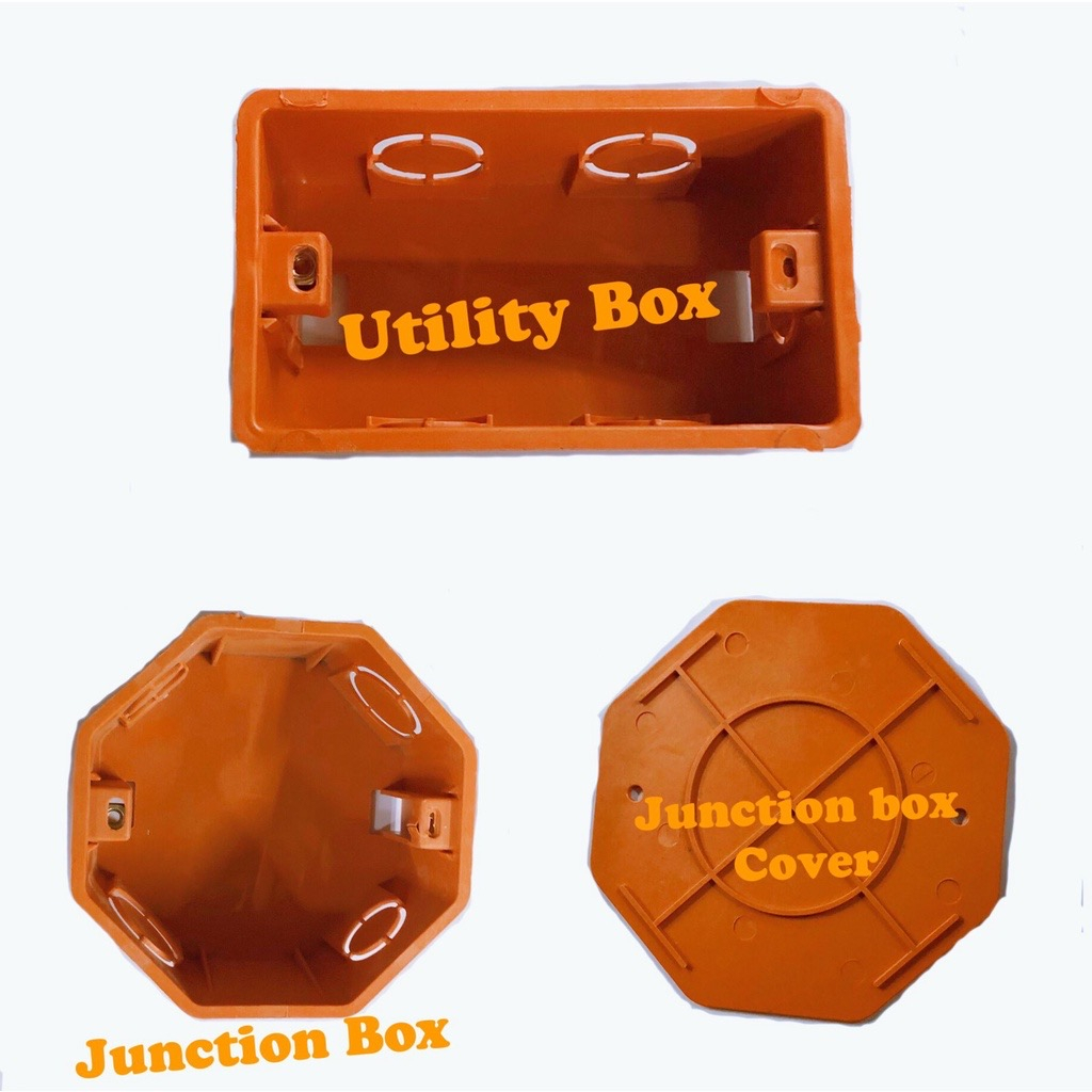 High Quality Orange Utility box, Junction box, and Cover | Shopee ...