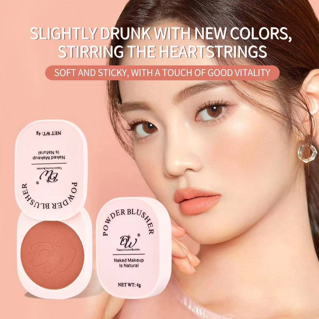 DW Soft Powder Face Blusher Palette Highly Pigmented Waterproof Makeup ...