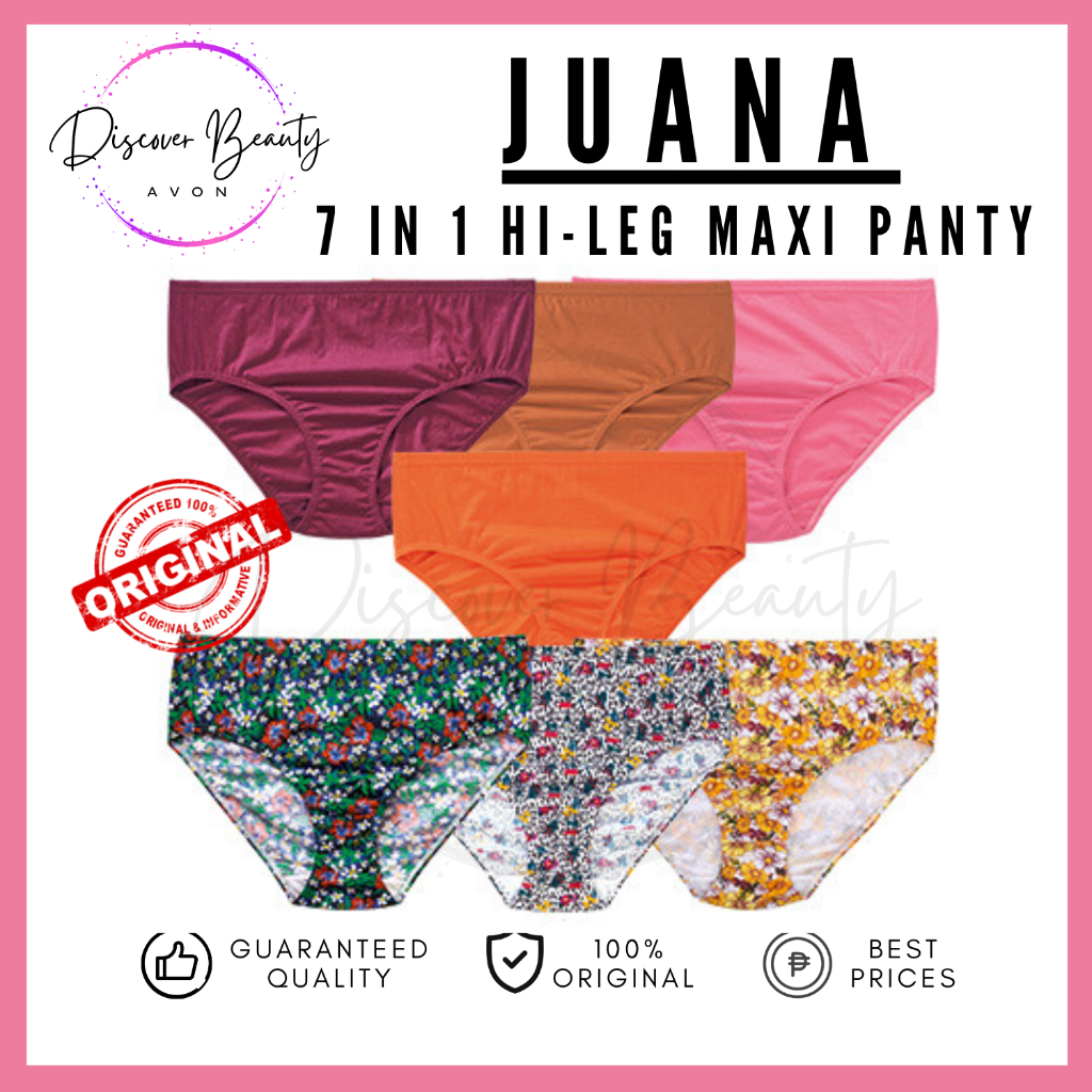Avon JUANA 7-in-1 Hi-leg Maxi Panty Pack Med to XXL | Shopee Philippines