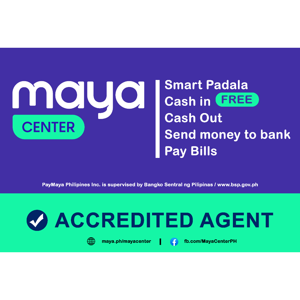 MAYA ACCREDITED AGENT SIGN BOND SIZE PVC TYPE OR PLASTIC LAMINATED ...