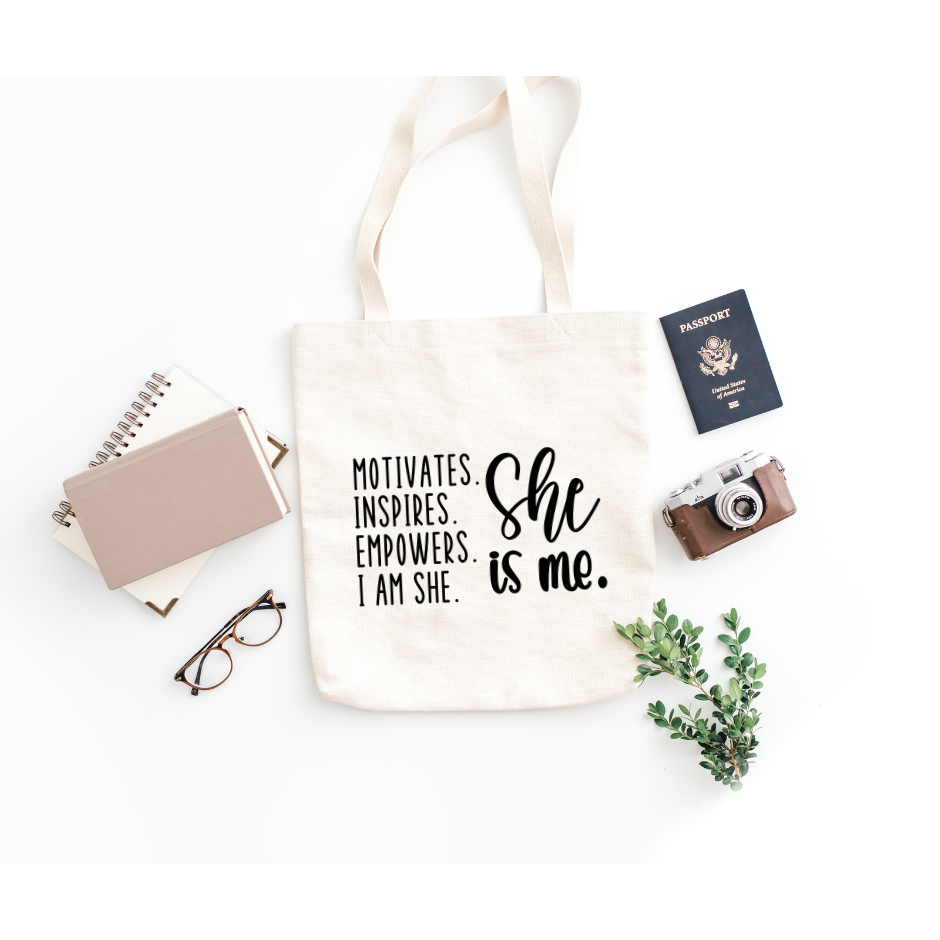 A&J Canvas Tote Bag Motivational/Inspirational Quotes Souvenir Gift ...