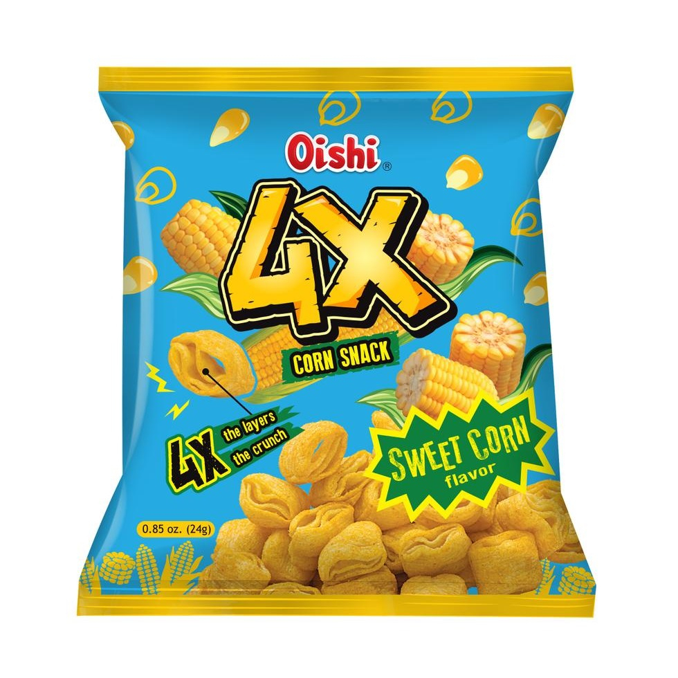 Oishi 4X Corn Snack Sweet Corn 24g | Shopee Philippines