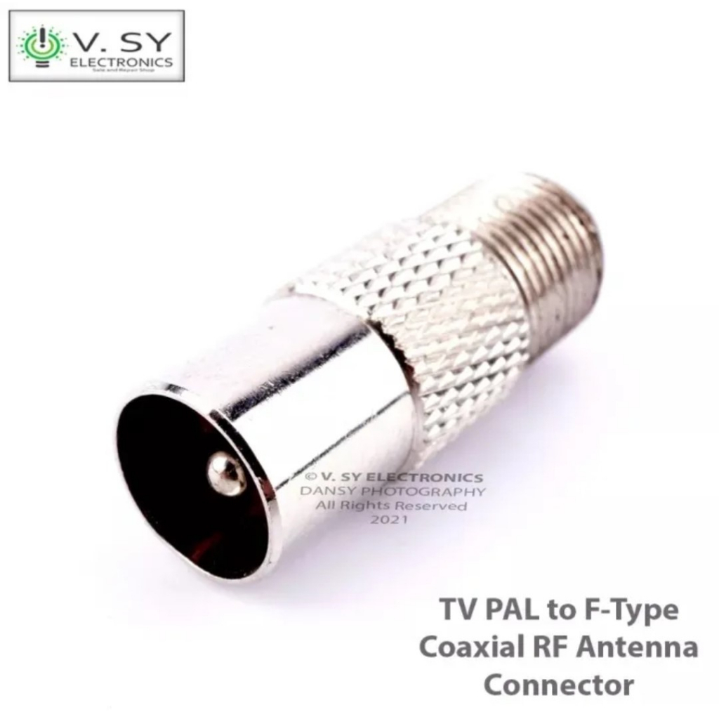 TV Antenna PAL Male to Female F-Type Connector Converter RF Coaxial ...