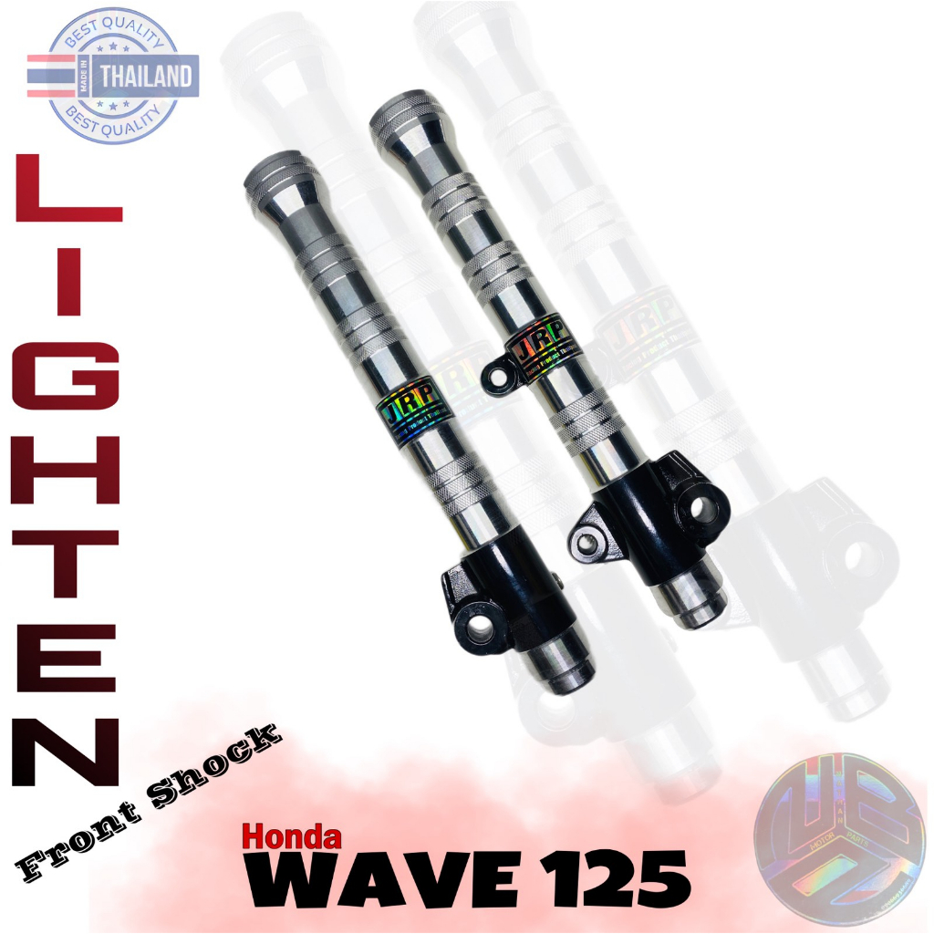 JRP BLACK ENGRAVE LIGHTEN FRONT SHOCK OUTER TUBE FOR WAVE 125 | Shopee Philippines