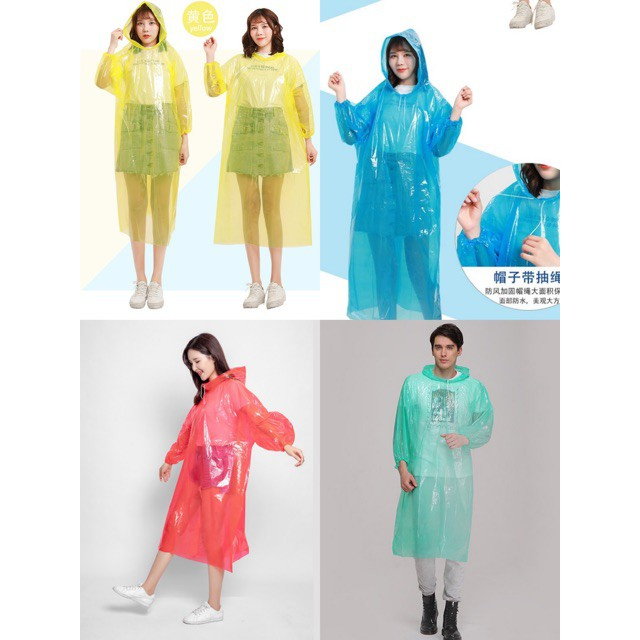 Rain Coat Disposable Plastic Emergency travel waterproof raincoat ...