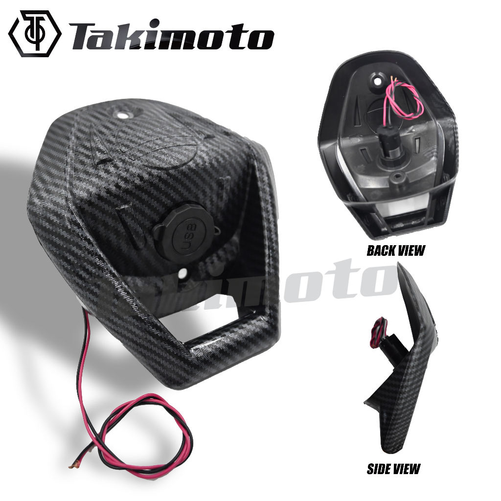 Takimoto Nmax V2 2020 Handle Bar Cover Carbon Fiber With Usb Charging ...