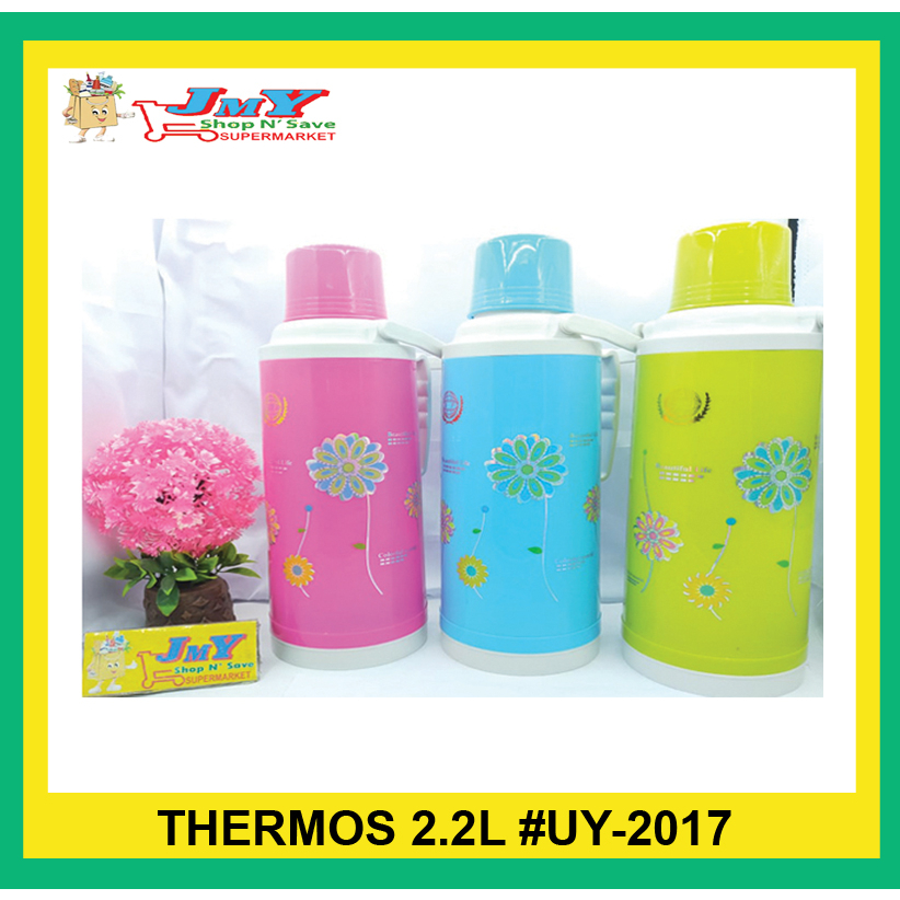 JMY VACUUM FLASK THERMOS HOT&COLD 2.2L CAPACITY BOTTLE Plastic random ...