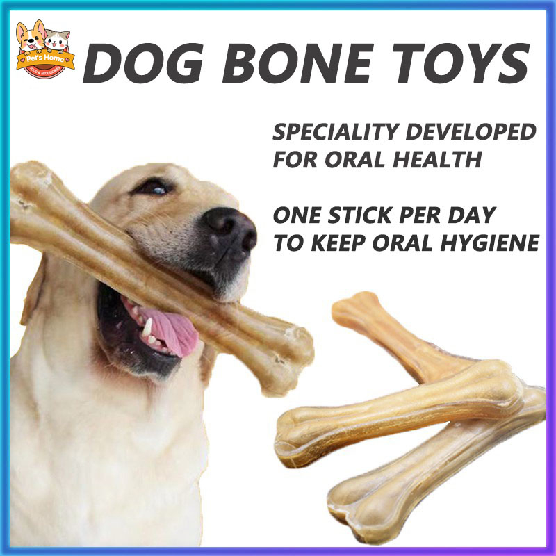 Dog Teething Bone Pet Chew Toys Teething Bone Toy Chewing Cowhide Bones ...