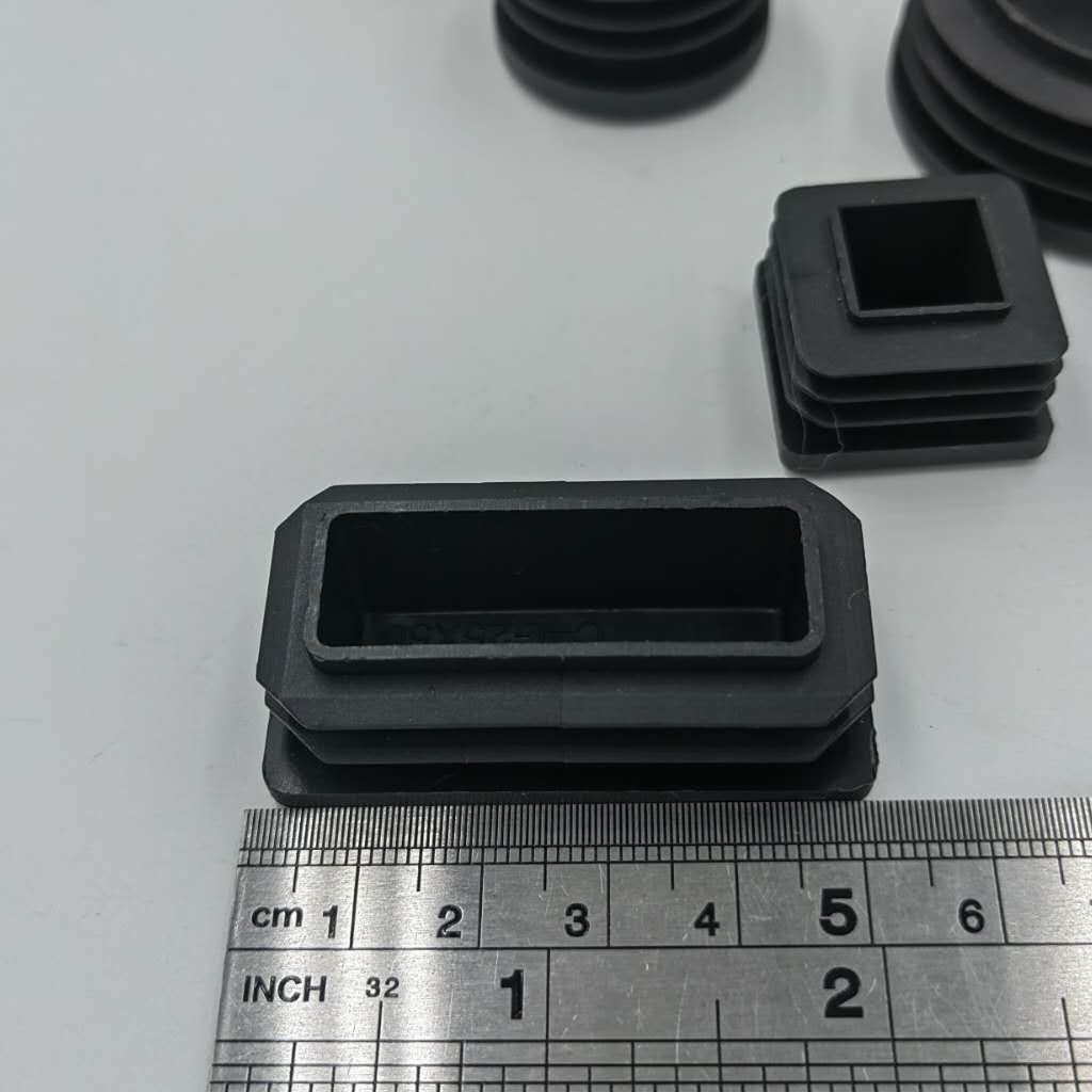 1PCS Heavy Duty Black Rubber Cover Footing Tube Insert Plastic rubber ...