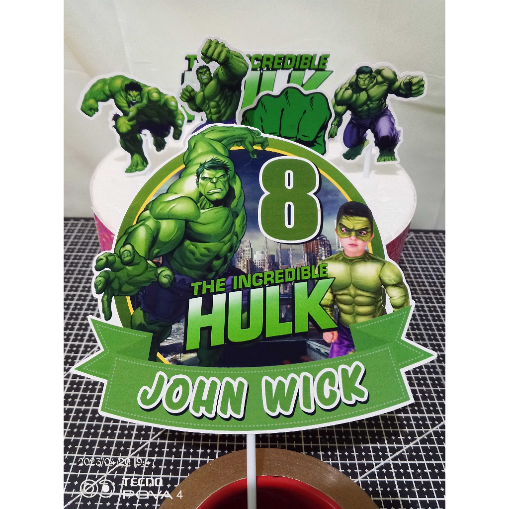 HULK SMASH CAKE TOPPERS | INCREDIBLE HULK CAKE TOPPERS | HULK CAKE ...