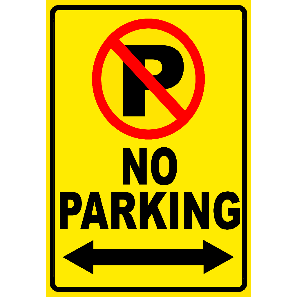 No Parking Sign Bawal Pumarada DONT BLOCK THE DRIVEWAY SIGN PVC Type or ...