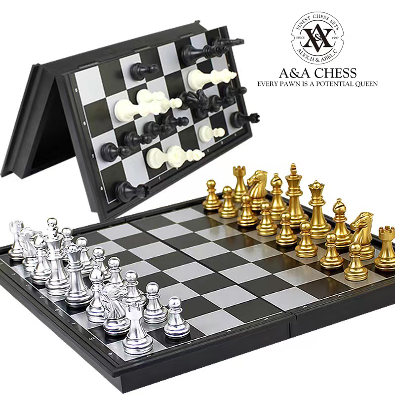 HNB International Chess Set Teaching Competition Chessman Solid Wood ...