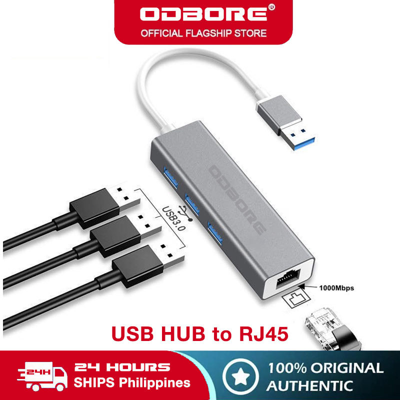 USB HUB to RJ45 Ethernet High Speed Gigabit USB 3.0 Hub 3-Port Type C ...