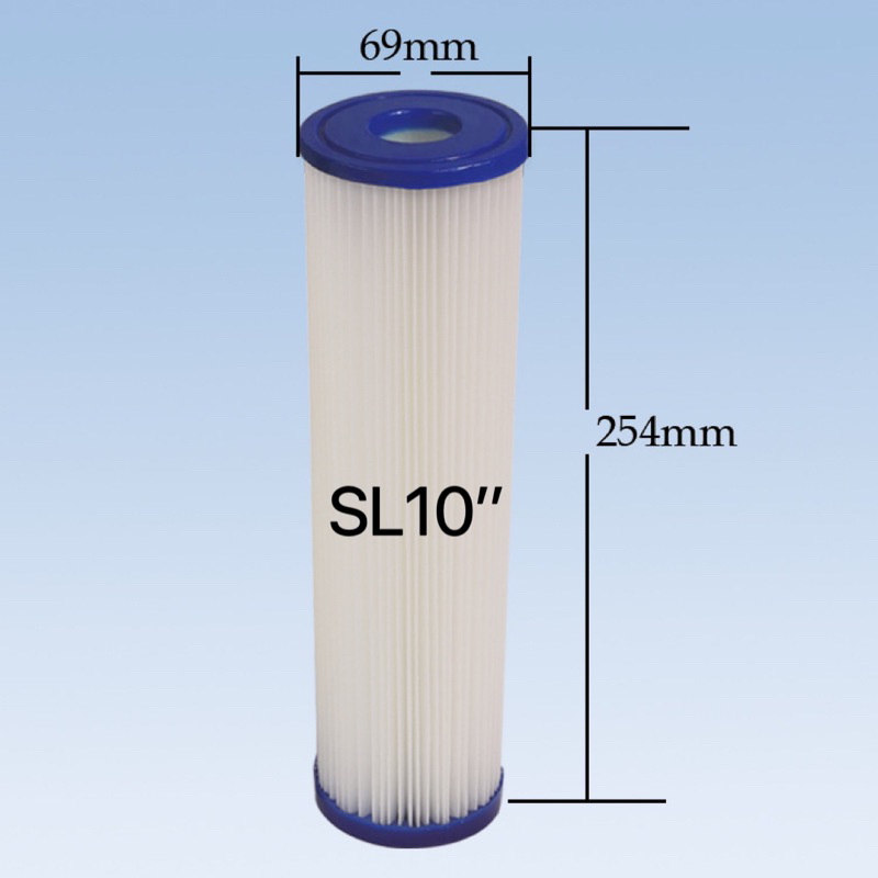 Pleated Washable Reusable Water Filter 10SL/20SL Inches Slim 5Micron ...