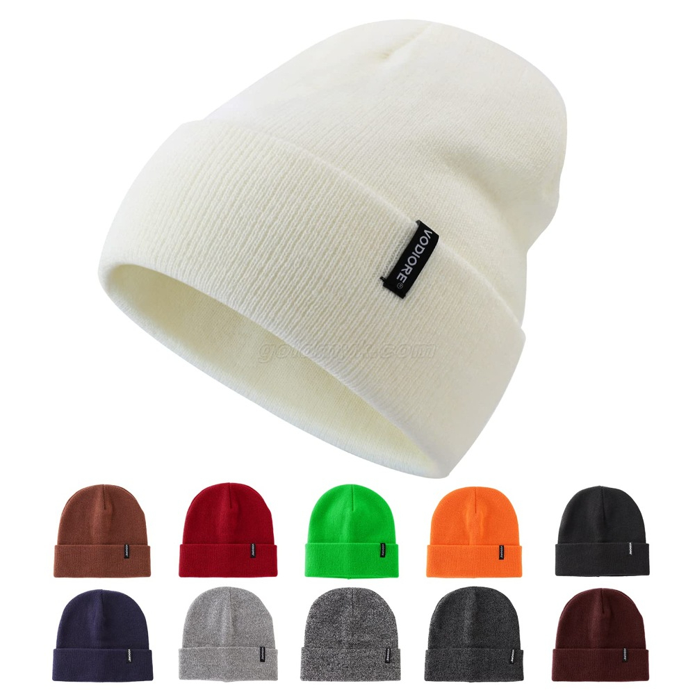 VODIORE Knitted Beanie Hat for Men Women High Quality Adult Bonnet Cap ...