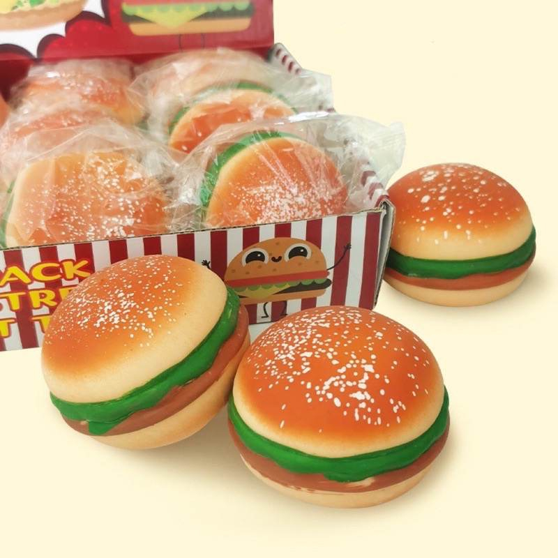 burger realistic squishy toy stress relief fidget sensory toys squeezy ...