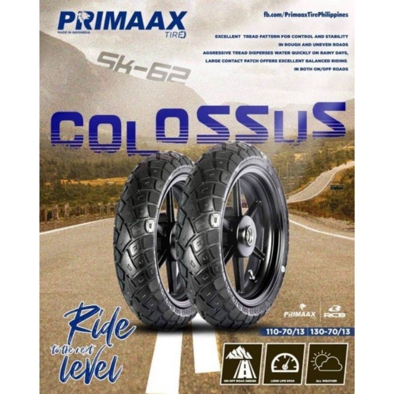 Primaax SK-62 Colossus Tire Tubeless Motorcycle Indonesia made | Shopee ...