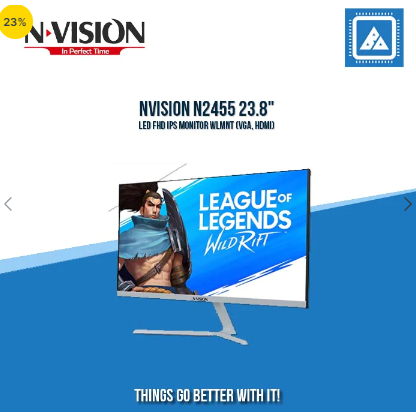 NVISION N2455 23.8" LED FHD IPS MONITOR WLMNT (VGA, HDMI) | Shopee ...