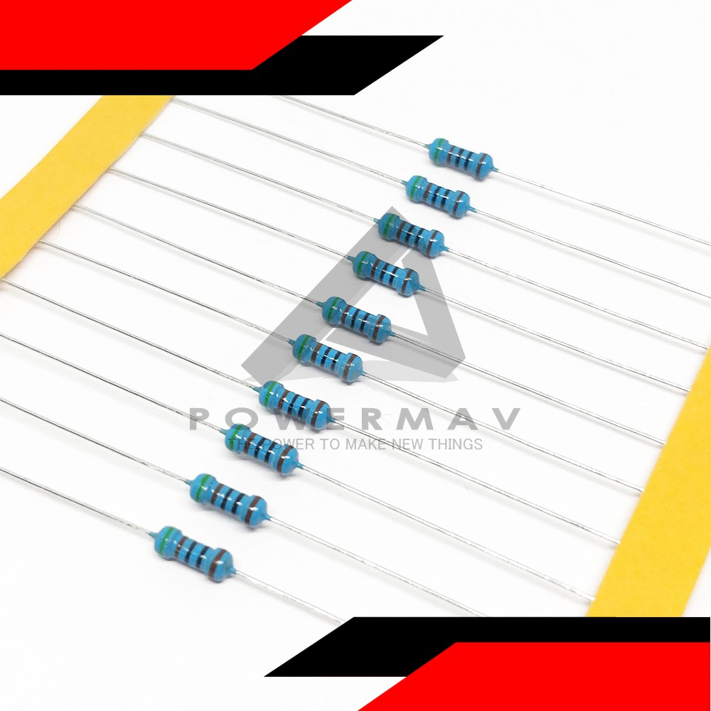 10pcs 510 ohms 5 band 1/4w Metal film resistor 1% ohm for pcb breadboard arduino uno mega nano ...