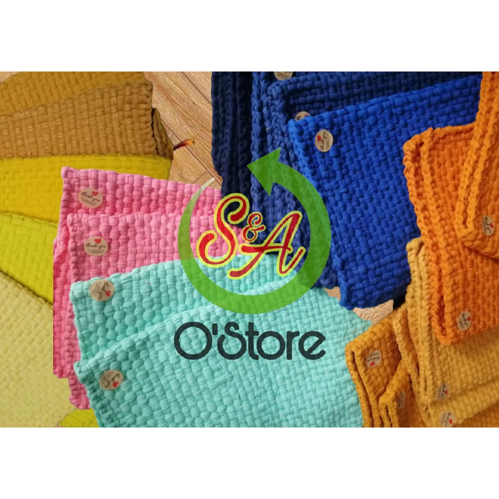 Basahan Doormat Foot Rugs in Plain Vibrant Colors Small - Knitted ...