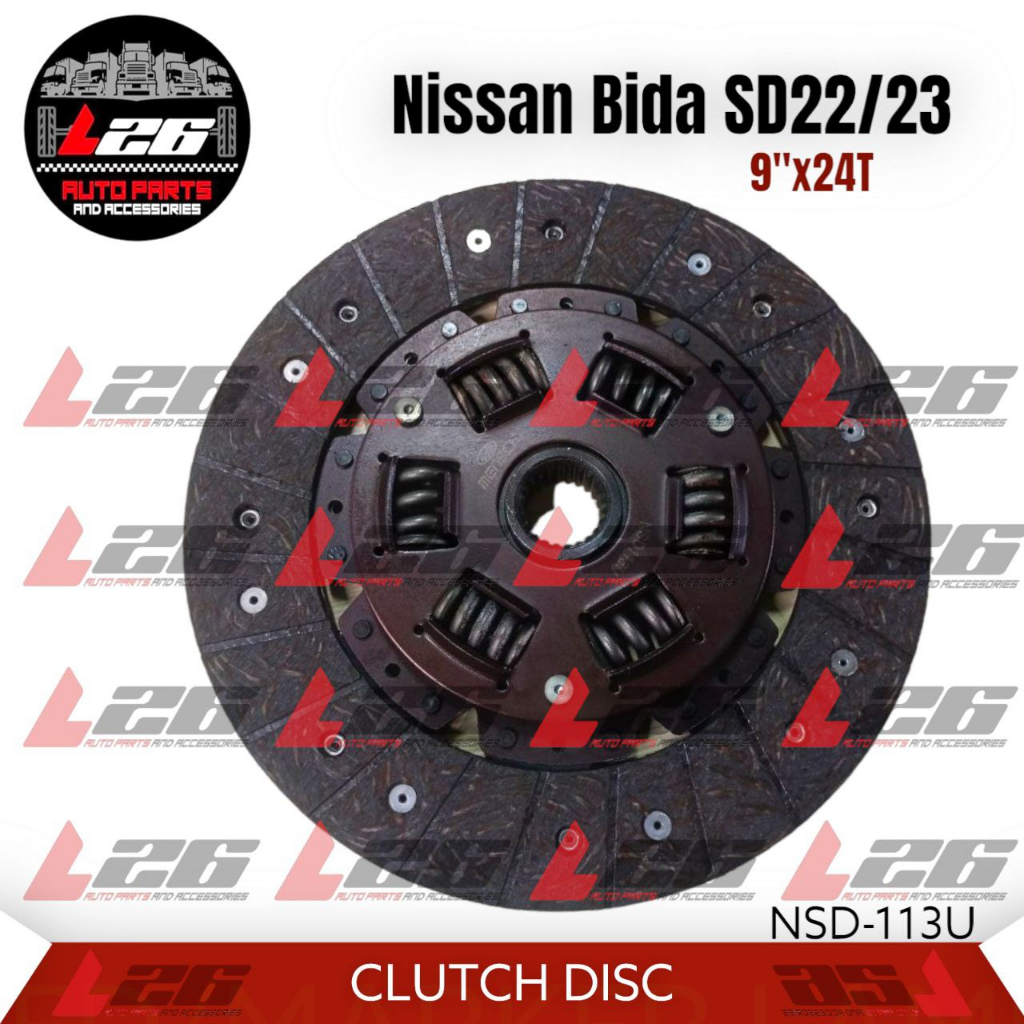 Nissan Bida SD22 / SD23 Clutch Disc 9"X24T NSD-113U UP-LUC BRAND ...