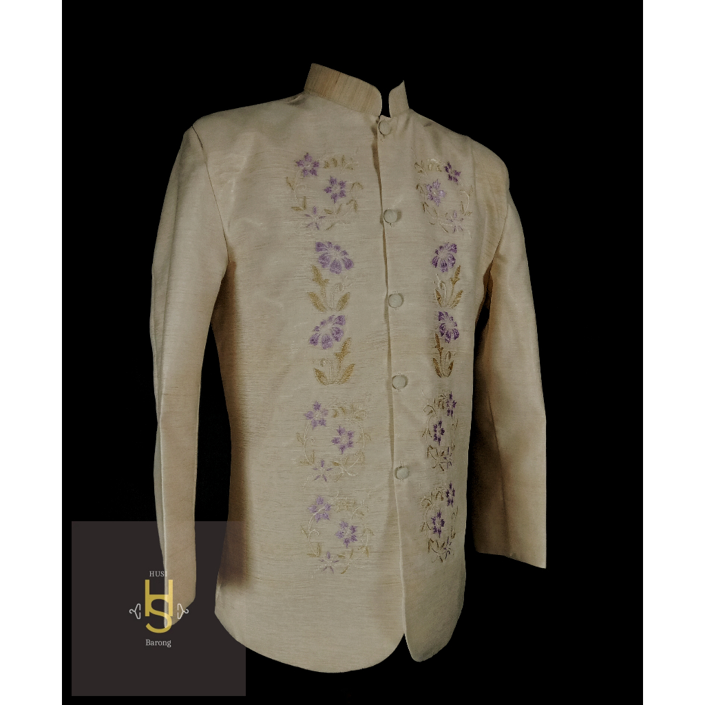 HUSI Coat Barong modern wedding formal attire (Flower Design) | Shopee ...