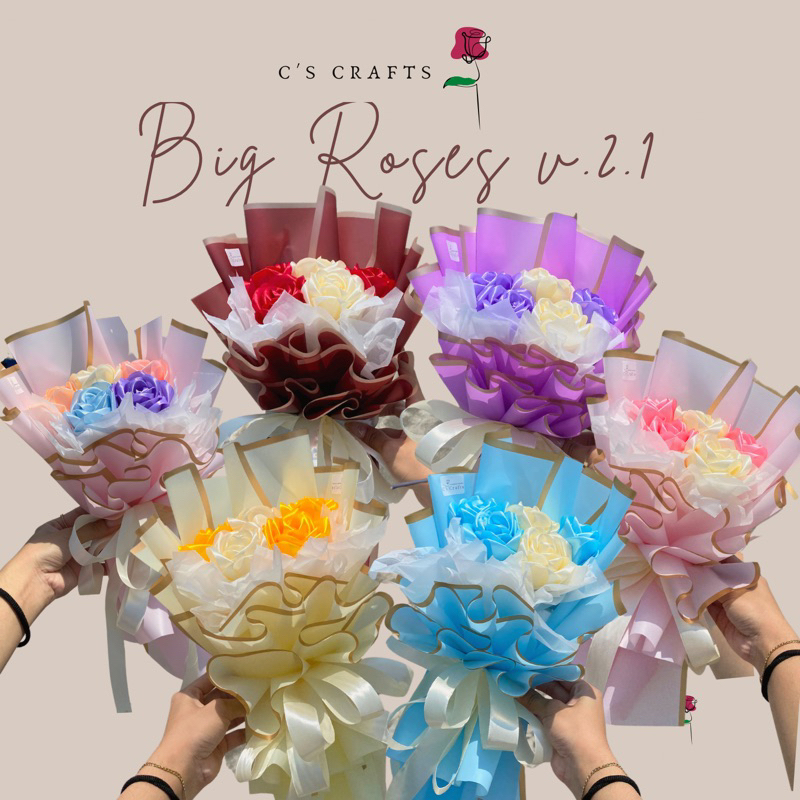 Big Roses v2.1 (Handmade flower by C’s Crafts) | Shopee Philippines