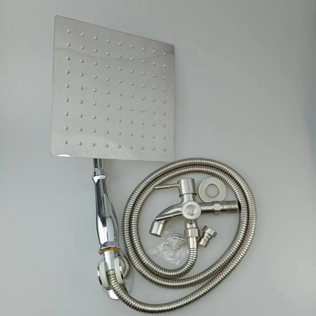 8 inch stainless steel 304 square shower set square round with two-way ...