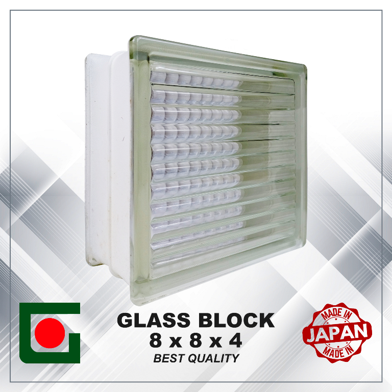 Glass Block Japan 8x8x4 Glass Bricks Clear Wall Building Decor Design ...