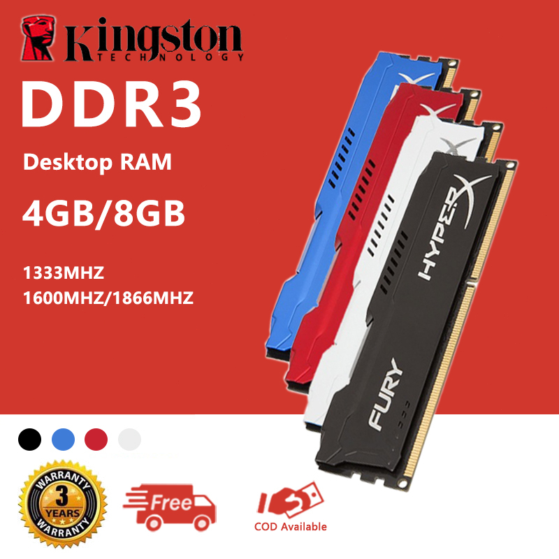 Kingston Hyperx 4GB/8GB Desktop RAM DDR3 1333MHZ/1600/1866MHZ DIMM ...