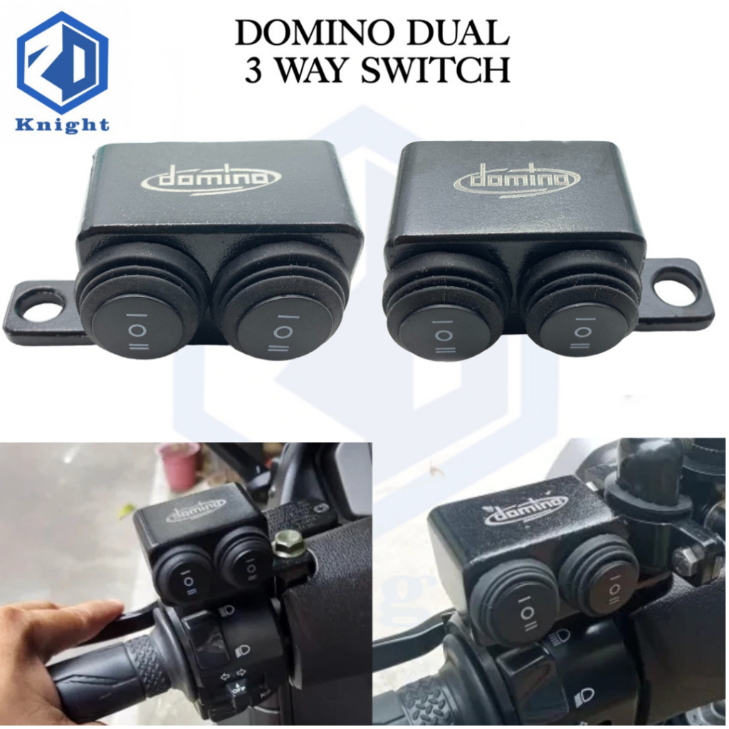 Knight Motorcycle Domino Dual Mini Driving Light Switch 3 Way Switch ...