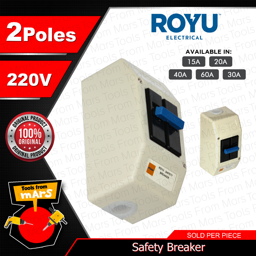 ROYU Safety Breaker Screw Type Terminal 15A | 20A| 30A | 40A | 60A ...