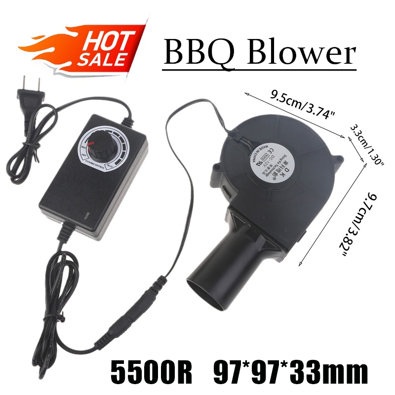 【Ready Stock】9733 BBQ Blower Fan Portable Blower kalan DC 12V 2.85A ...