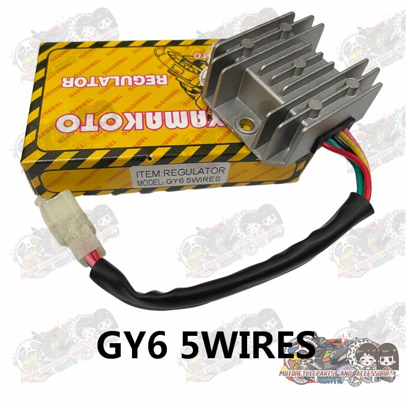 LJ Motorcycle 5 Wires Regulator Rectifier GY6-125(5 Pin) | Shopee ...