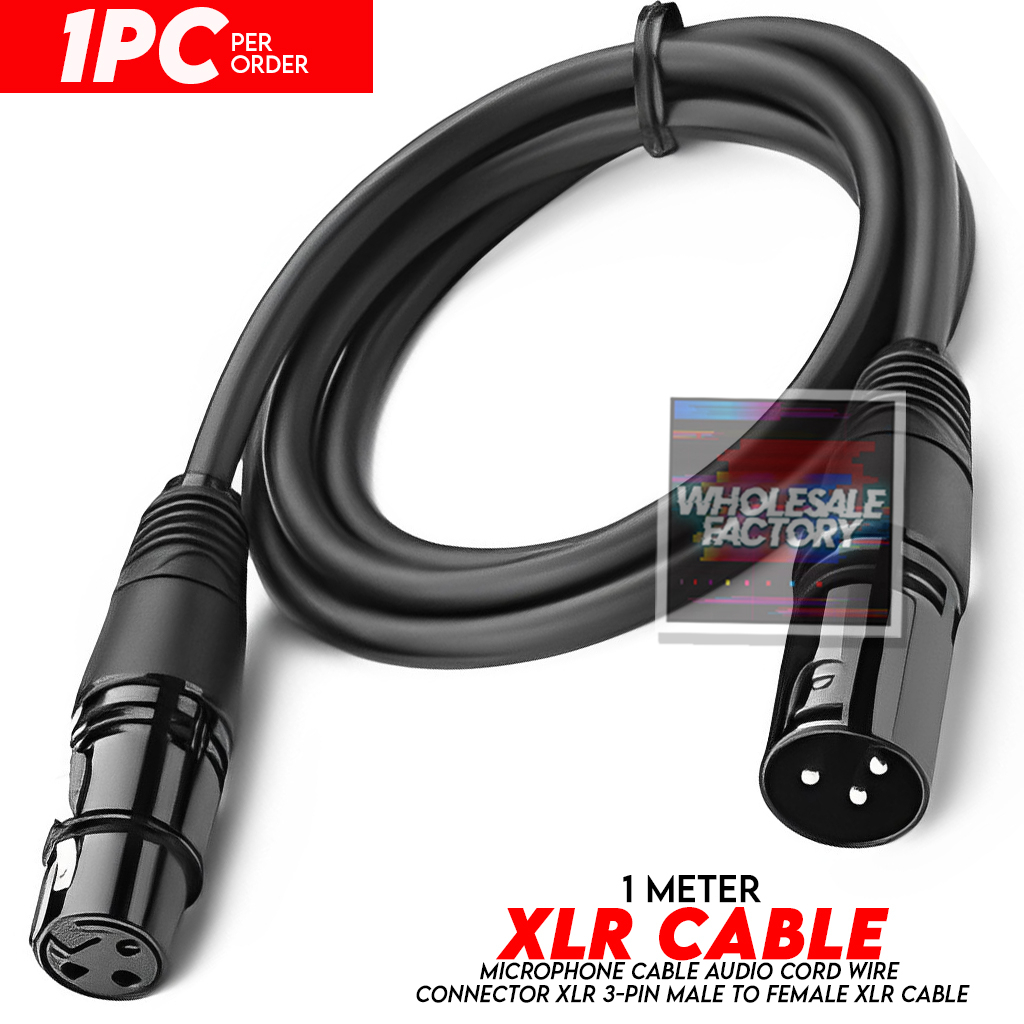 XLR Cable 1M Legit DMX Cable XLR Cable Male to Female Hyundai for Stage ...