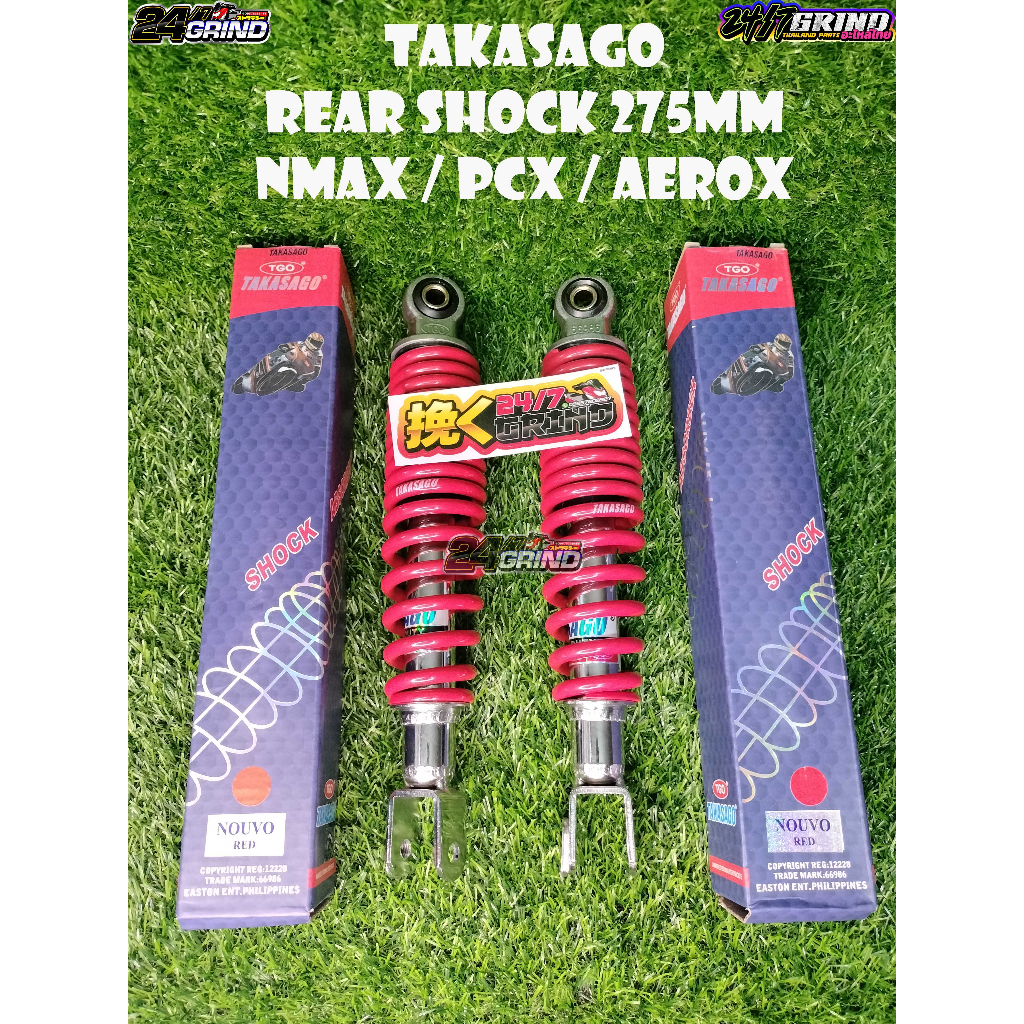 TAKASAGO REAR SHOCK 270mm NMAX / AEROX / NOUVO / AIR BLADE / ADV / PCX ...