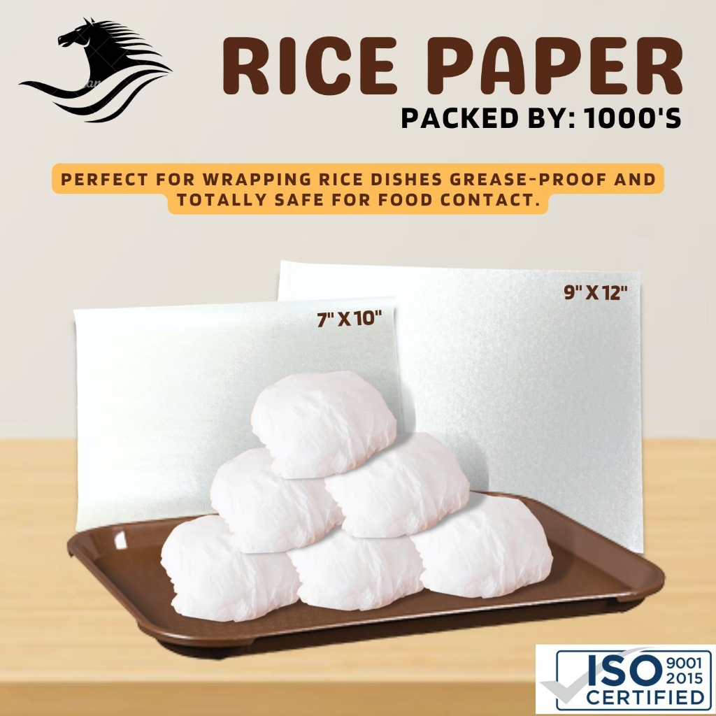 Rice Wrapper Paper Greaseproof Paper / Tray Liner - [ 7 x 10 / 9 x 12 ...