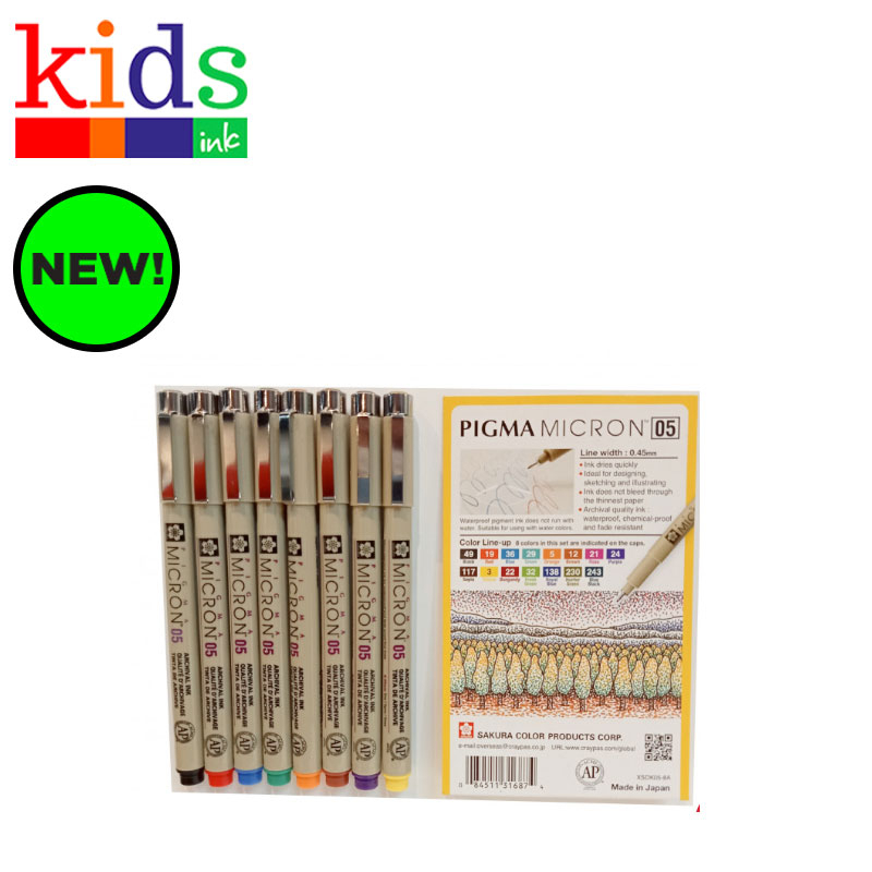 Sakura Pigma Micron Drawing Pens Xsdk05-8a 05 0.45mm 8s | Shopee ...