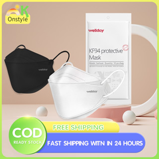 100Pcs KF94 Face Mask 4-Layer Non-Woven Protective Nanofiber Filter 3D ...