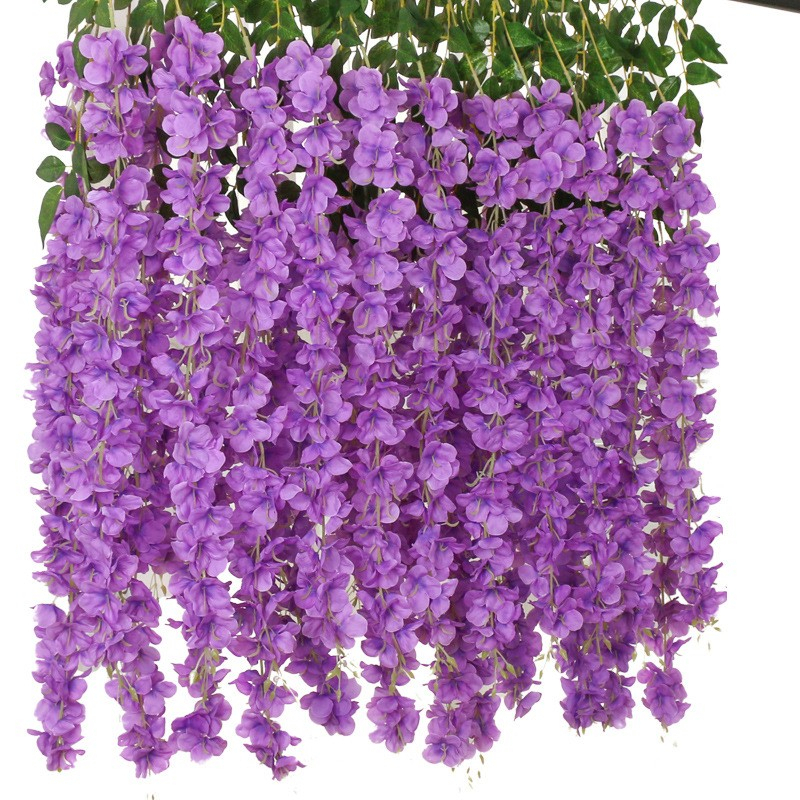 Fake Wisteria Flowers String Flowers Reusable High Quality Silk Flowers ...