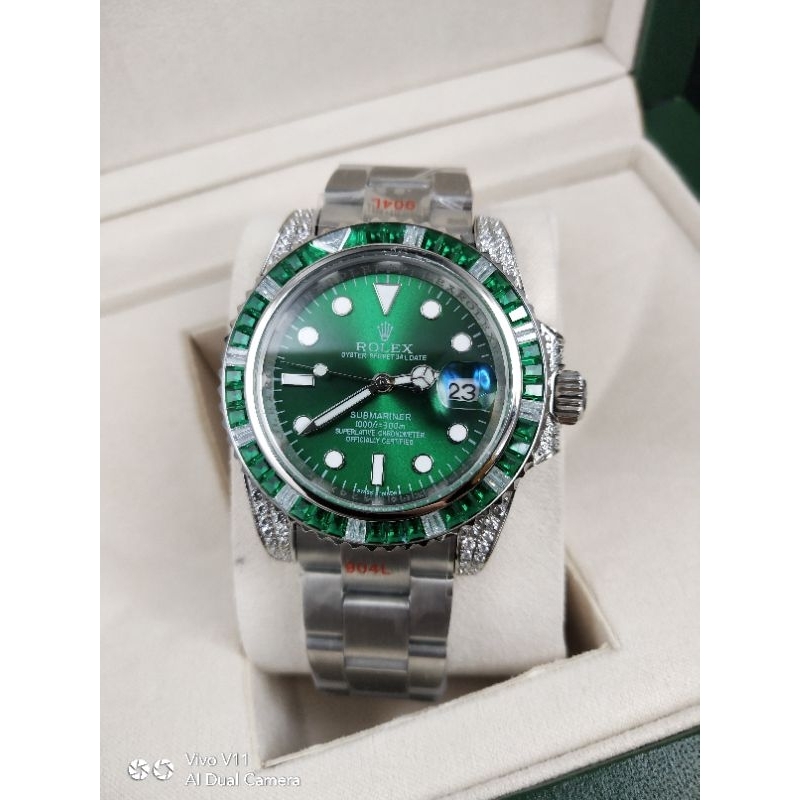 ROLEX SUBMARINER STONE BEZEL AUTOMATIC | Shopee Philippines