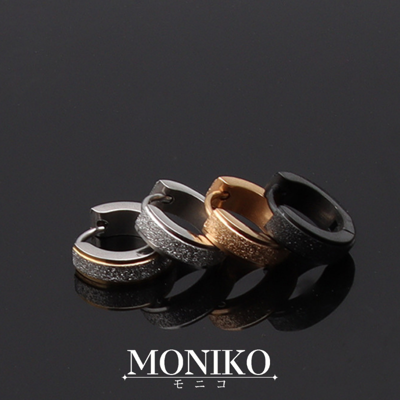 MONIKO Original Round Circle EarringsTitanium Stainless Steel Unisex ...