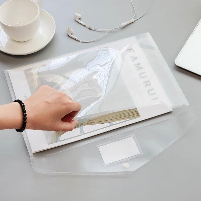 A4 Plastic Transparent File Folder Document File Envelope | Shopee ...