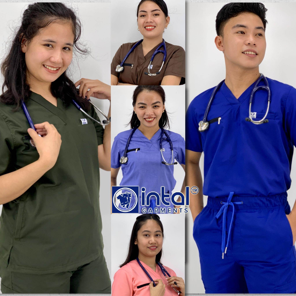 INTAL SCRUBSUIT 032 Elite MAPAGMAHAL V-Neck Zippered Chest Cargo 6 ...