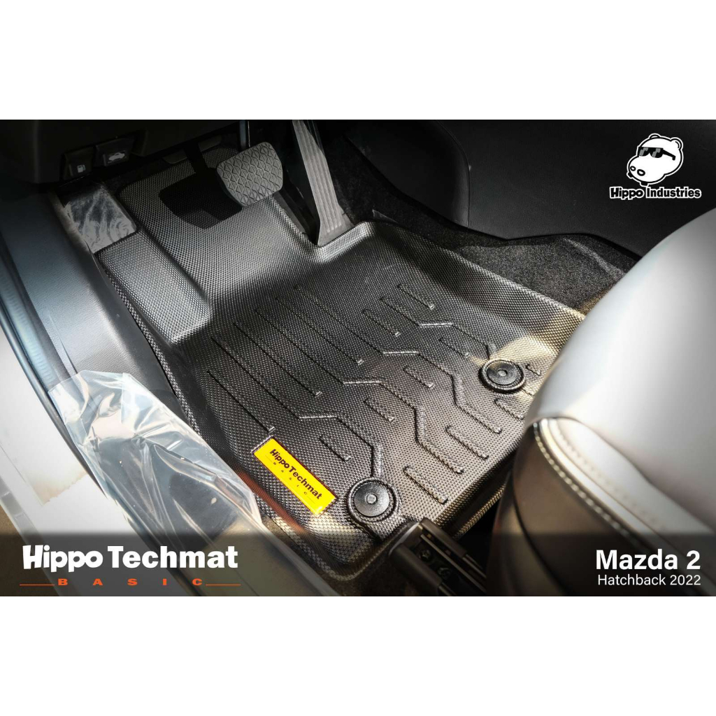 Mazda 2 Hatchback / Sedan 2021-2025 1st-2nd Row Hippo Techmat V2 Deep ...