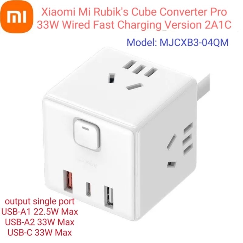 Xiaomi Mi Rubik's Cube Converter Pro 33W Wired Fast Charging Version ...