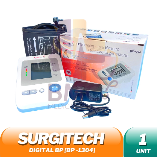Surgitech Digital Blood Pressure Monitor w/adaptor and battery (Color ...