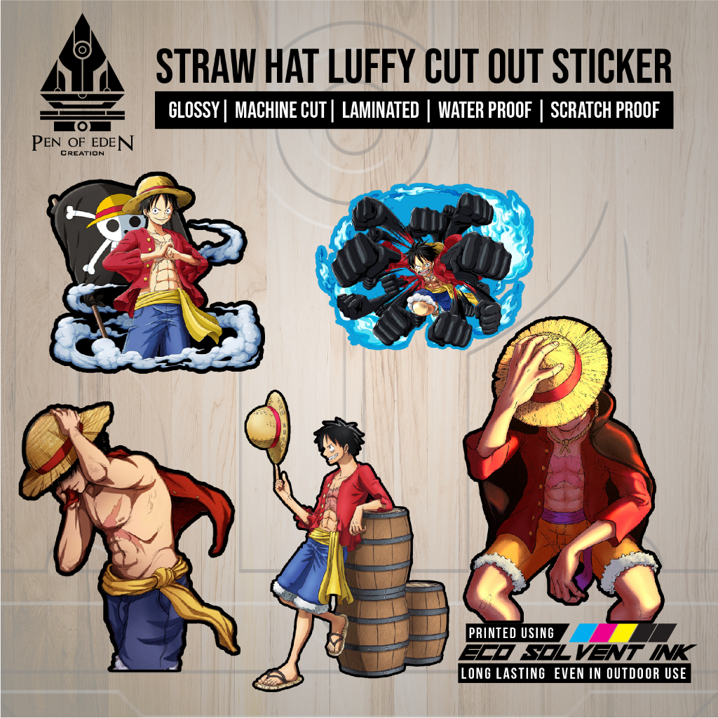Straw Hat Luffy Premium Cut Out Sticker | Shopee Philippines