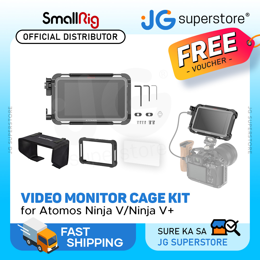 SmallRig On-Camera Monitor Cage Kit with HDMI Cable Clamp, for Atomos ...
