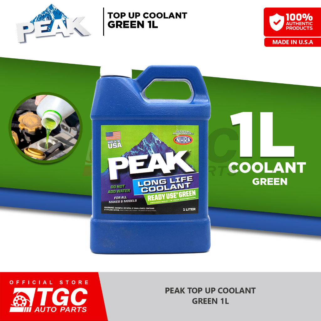 Peak Long Life Coolant Ready to use Anti-Freeze Green 1L | Shopee Philippines